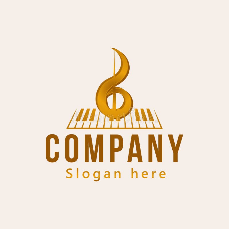 Musical Piano and Guitar Musical Instrument Logo Design Stock Vector ...