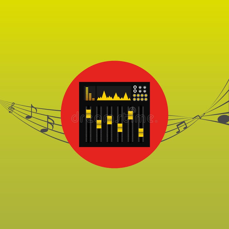 Musical production design stock illustration. Illustration of sound ...