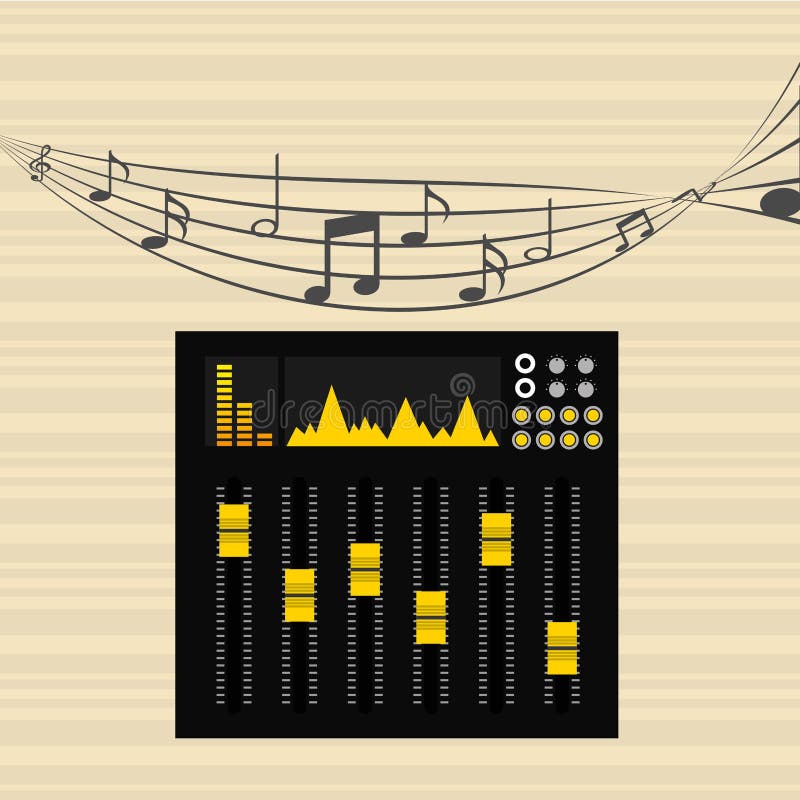 Musical production design stock illustration. Illustration of sound ...