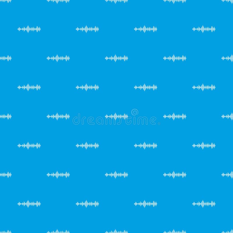 Musical Pulse Pattern Seamless Blue Stock Vector - Illustration of line ...