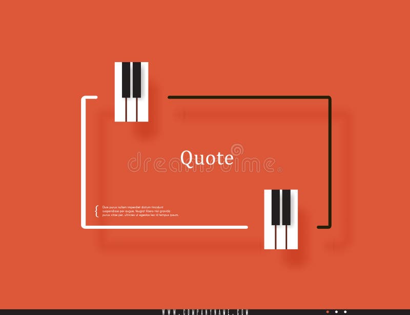 Musical Quote in a Frame. Creative Quotation in the Form of Piano Keys ...