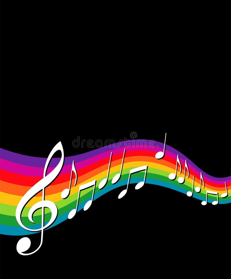 Musical Rainbow stock vector. Illustration of graphics - 4870335