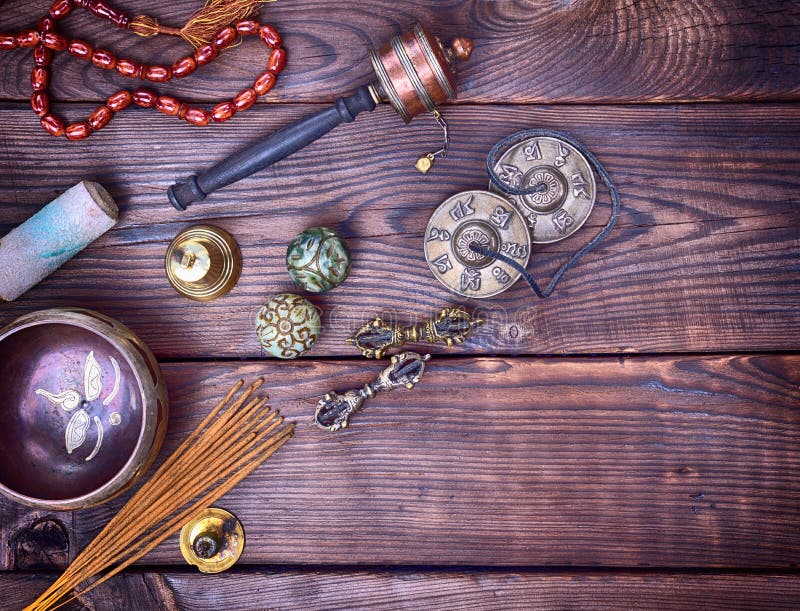 Musical Religious Instruments Stock Image - Image of asian, bronze ...