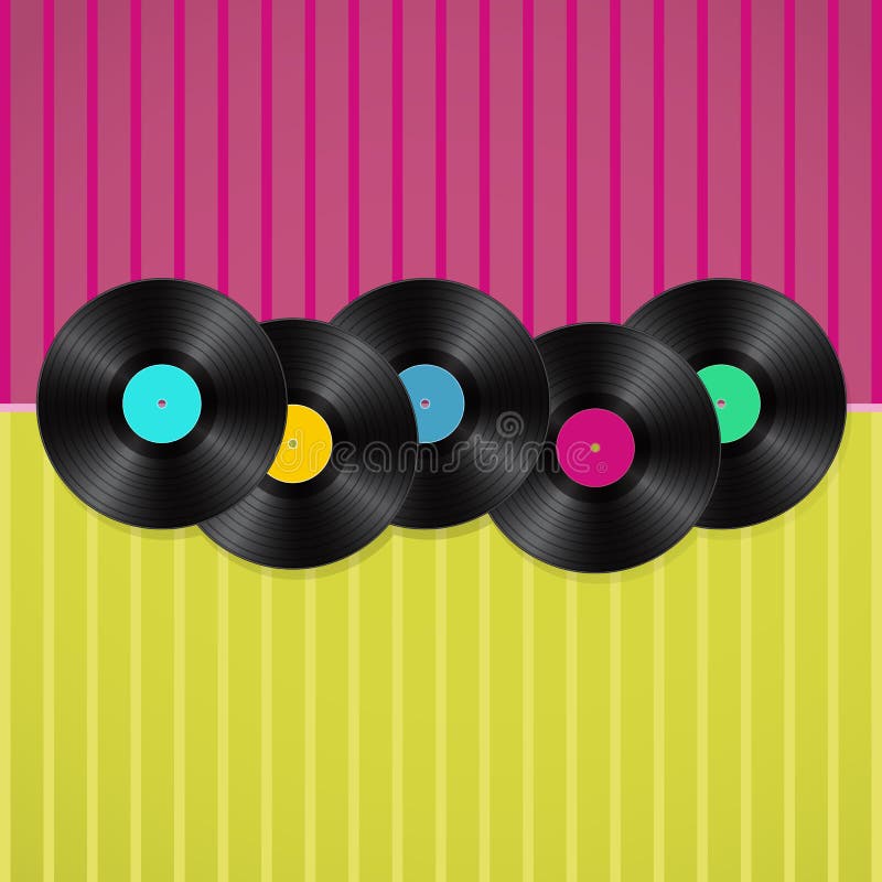 Musical Retro Background with Radio Stock Illustration - Illustration ...