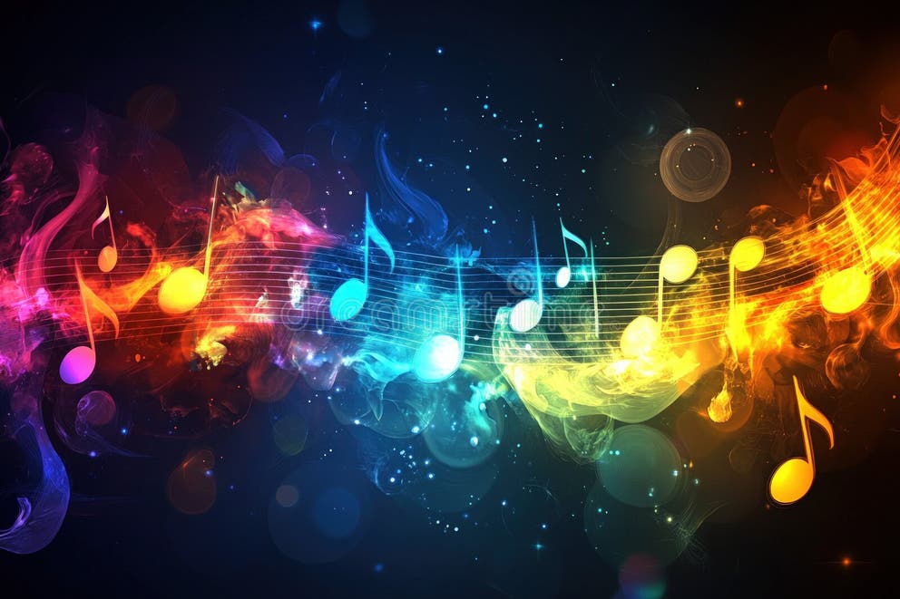 A Musical Rhythm Visualized, Vibrant and Dynamic, Artistic Theme Stock ...