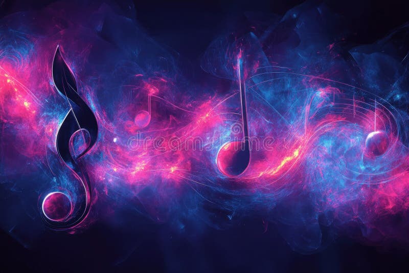 A Musical Rhythm Visualized, Vibrant and Dynamic, Artistic Theme Stock ...