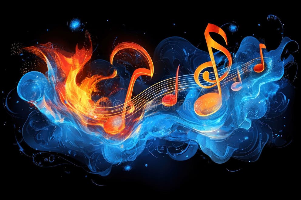 A Musical Rhythm Visualized, Vibrant and Dynamic, Artistic Theme Stock ...