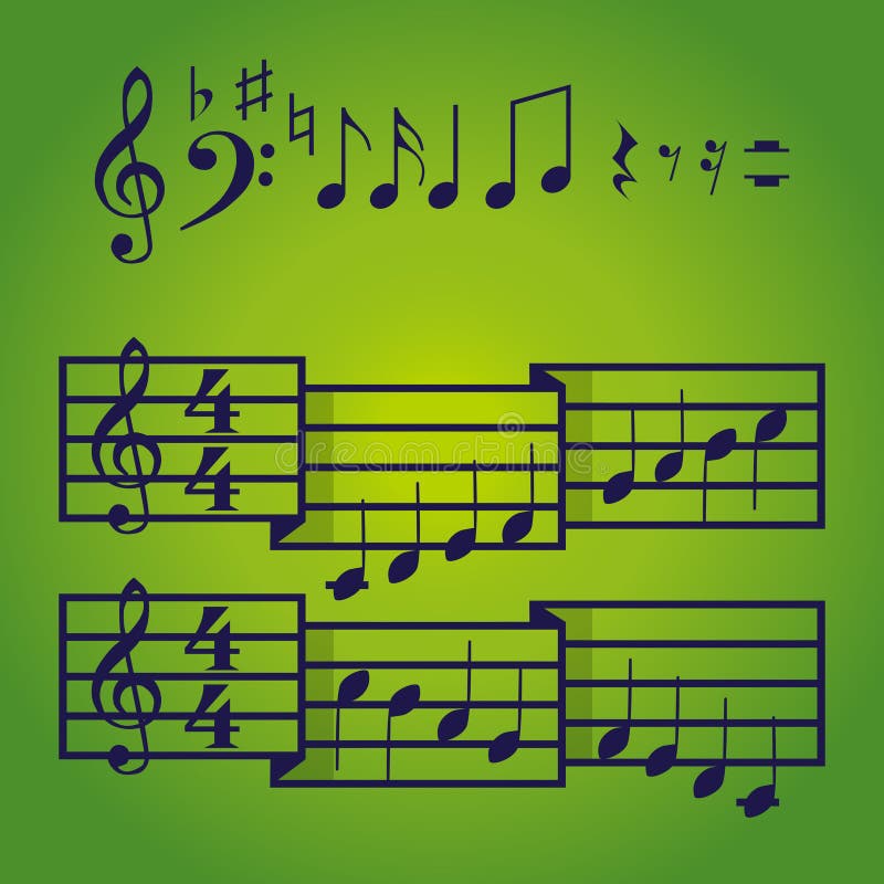 Musical Scale Bars Notes Stock Illustrations – 26 Musical Scale Bars ...