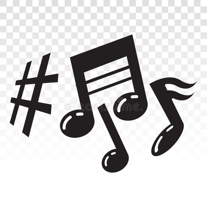 Musical Scale Symbol or Musical Notes on a Transparent Background Stock ...