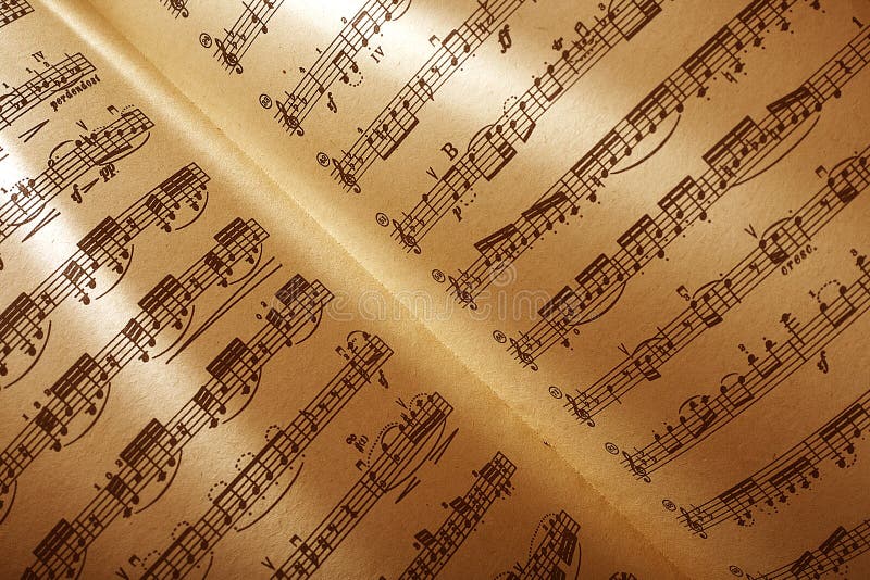 Musical Score With Conductor S Baton Stock Photo - Image of interpret ...