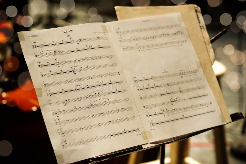 Musical score stock image. Image of manuscript, music - 23698839