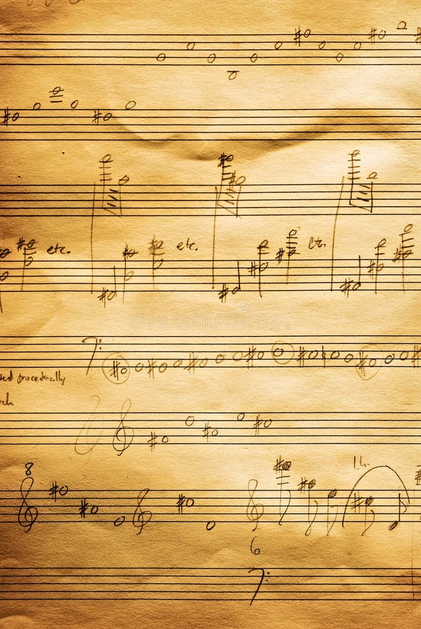 Musical Score, Hand Written Stock Image - Image of rhythm, harmony: 2160795