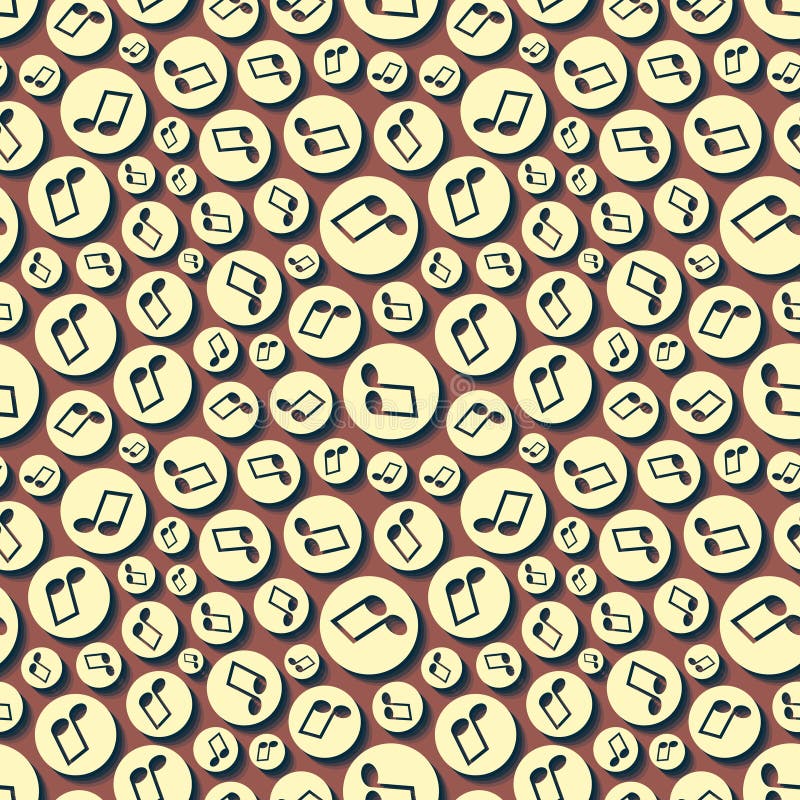 Musical Seamless Pattern with Music Notes Stock Vector - Illustration ...