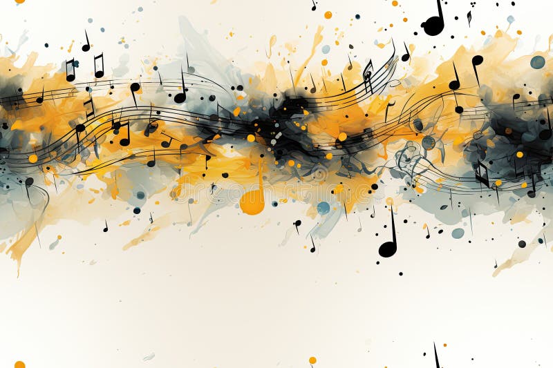 Musical Seamless Pattern with Notes, Keys and Symbols of Music on White ...