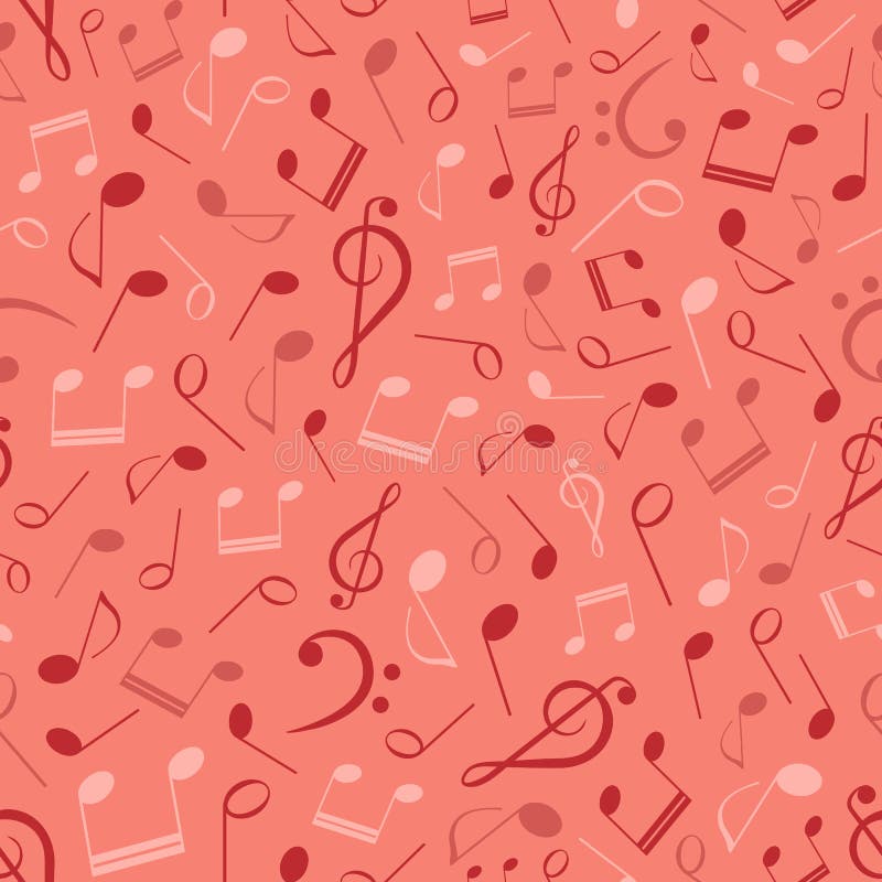 Musical Seamless Pattern with Notes Stock Vector - Illustration of ...
