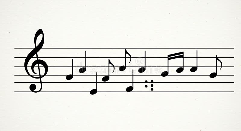 Musical Sheet Featuring a Treble Clef on the Left and a Sequence of ...