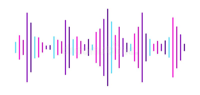 Musical Sound Wave. Music Pulse Audio Element Creative Image Stock ...