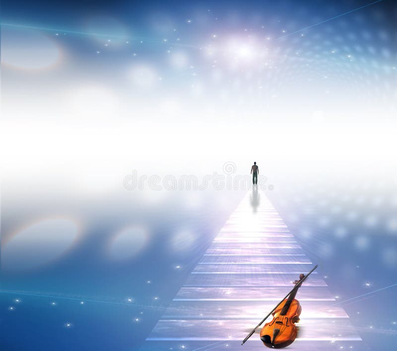 Musical Spiritual Path stock illustration. Illustration of blank ...