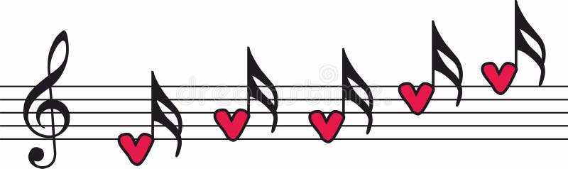Music Notes Hearts Stars Stock Illustrations – 125 Music Notes Hearts ...