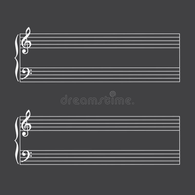 Musical staff and notes stock vector. Illustration of notes - 98935077