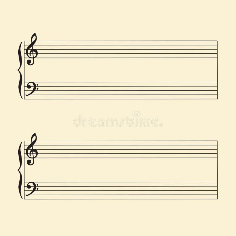 Musical staff and notes stock vector. Illustration of notes - 98935077