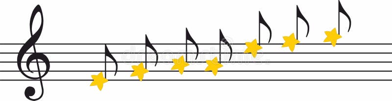Music Notes Hearts Stars Stock Illustrations – 125 Music Notes Hearts ...