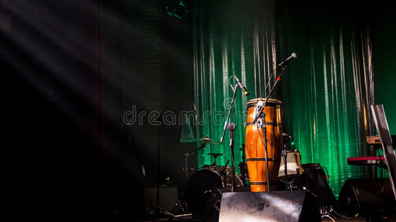Musical Stage with Instruments Stock Photo - Image of outdoor, audience ...