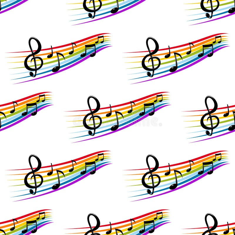 Musical Rainbow stock vector. Illustration of graphics - 4870335