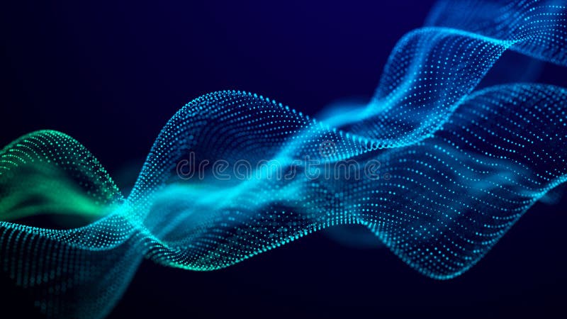 The Musical Stream of Sounds. Abstract Background with Interweaving of ...