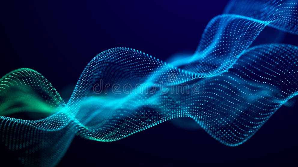 The Musical Stream of Sounds. Abstract Background with Interweaving of ...