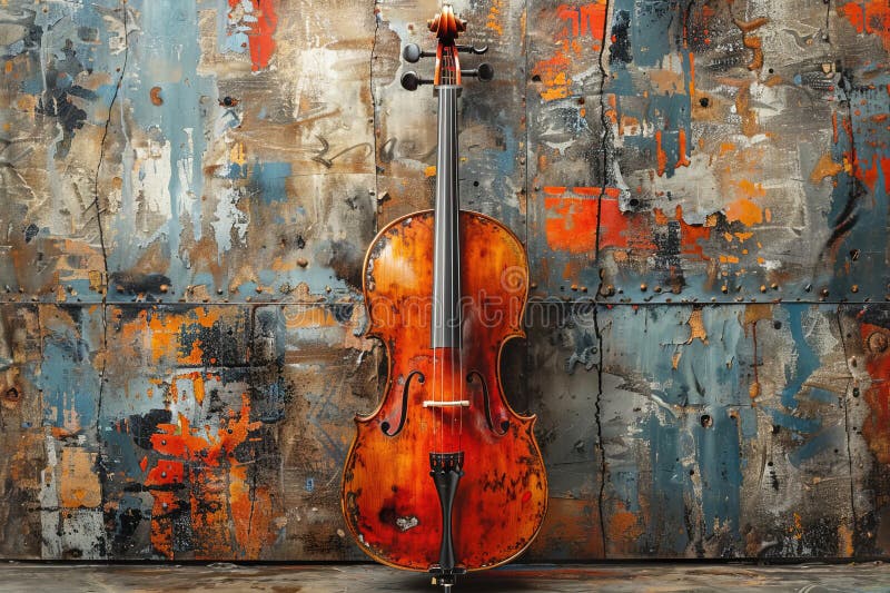 Musical String Instrument Violin, Antique Vintage Instrument in Case ... Musical String Instrument Violin, Antique Vintage Instrument in Case ...