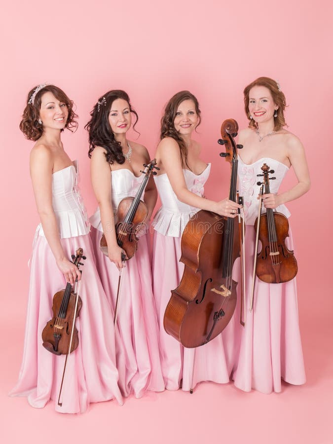 Musical string quartet stock photo. Image of cello, females - 105843394
