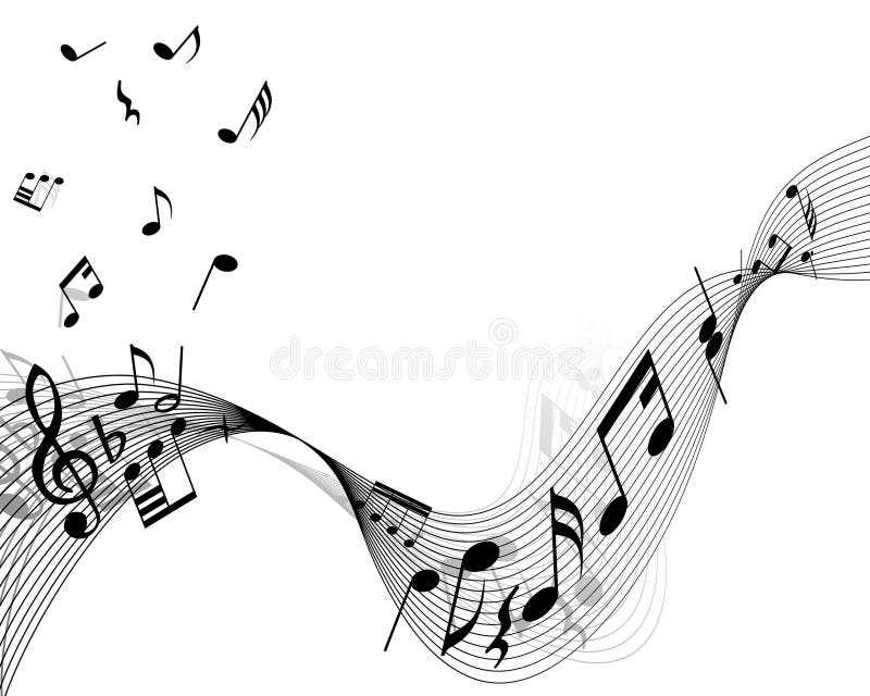 Musical stuff background stock vector. Illustration of flowing - 9311186