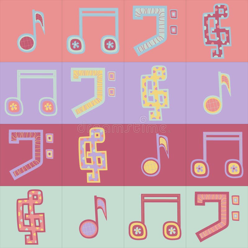 Musical symbol pattern stock vector. Illustration of vector - 395549259