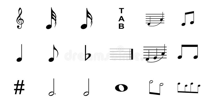Music icons and symbols stock vector. Illustration of classical - 11474323