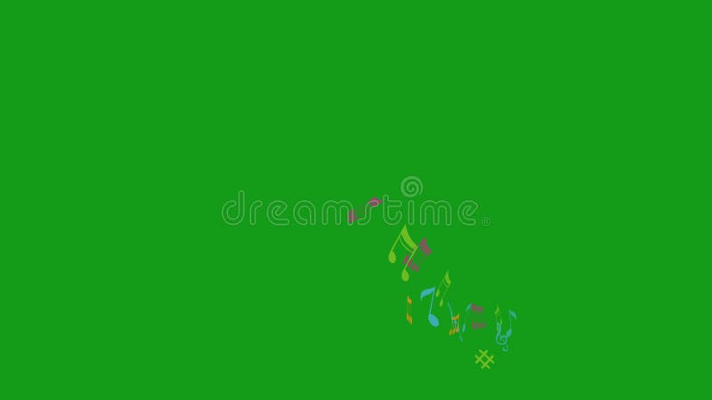 Musical Symbols with Green Screen Background Stock Video - Video of ...
