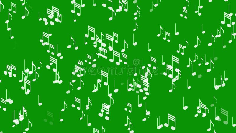 Musical Symbols Motion Graphics with Green Screen Background Stock ...