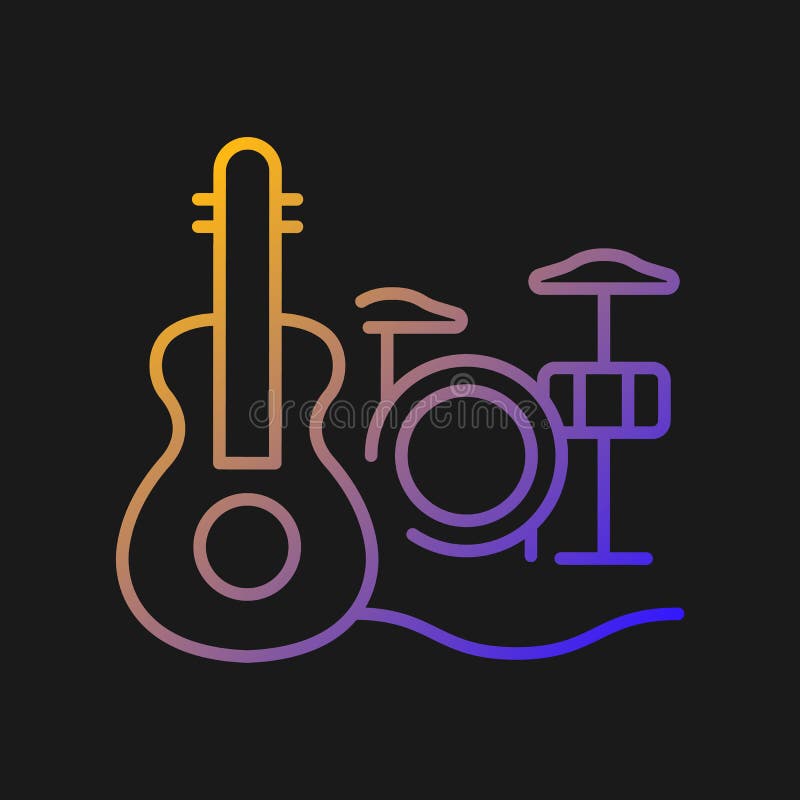 Musical Talent Gradient Vector Icon for Dark Theme Stock Vector ...