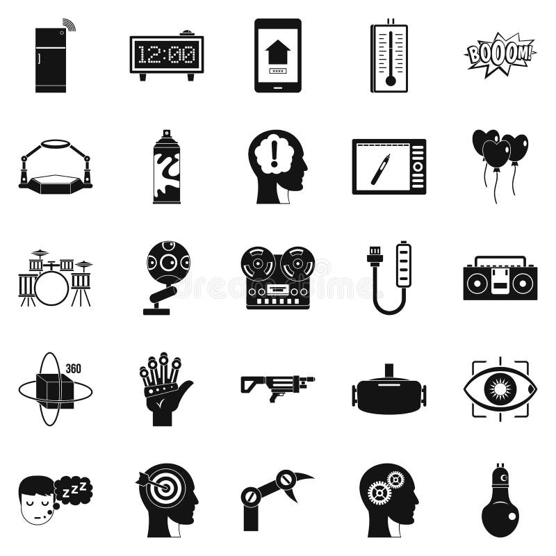 Musical Talent Icons Set, Simple Style Stock Vector - Illustration of ...