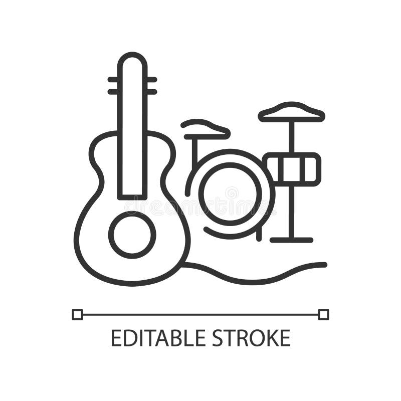 Musical talent linear icon stock vector. Illustration of icon - 231910889