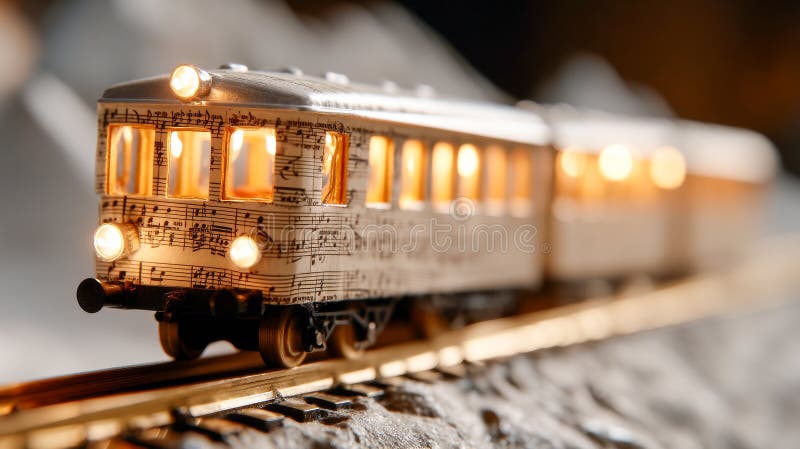 Musical Train Model on Track Stock Photo - Image of journey ...