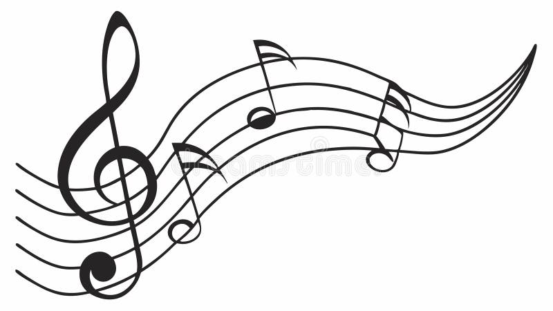 Musical Treble Clef and Notes Dynamic Design, Vector Design Generative ...