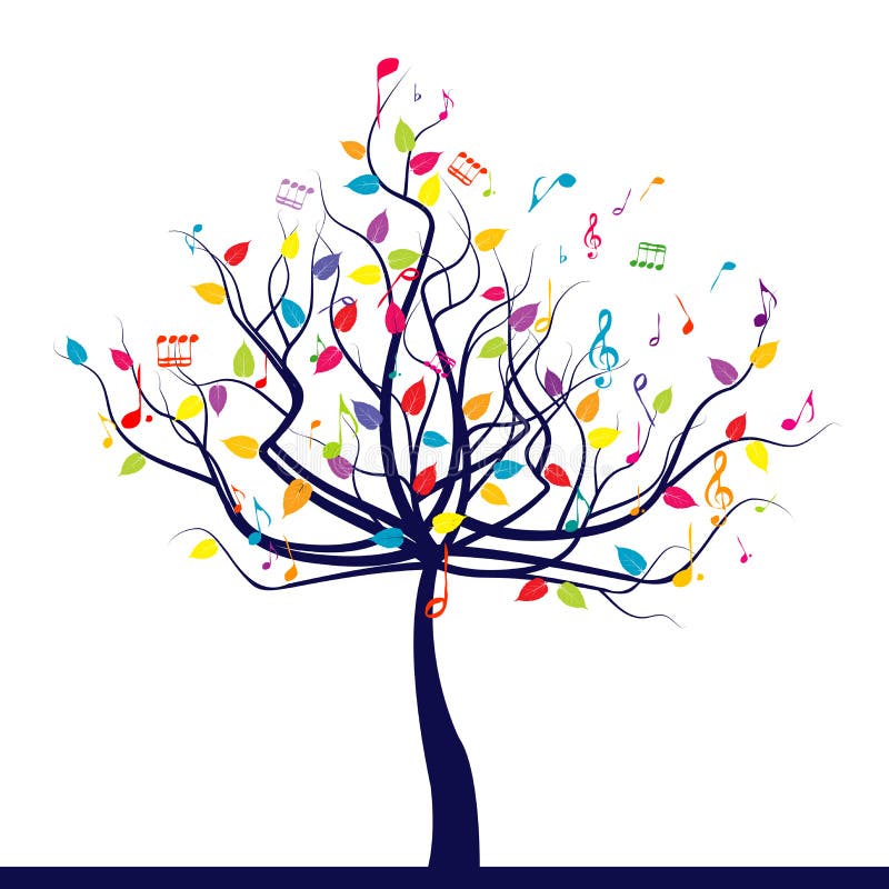 Musical tree stock vector. Illustration of ideas, pattern - 28021810