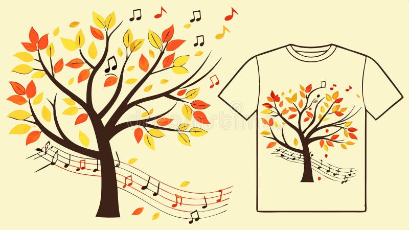 Musical Tree with Notes, Music in Nature, Melody, and Artistic Tree ...