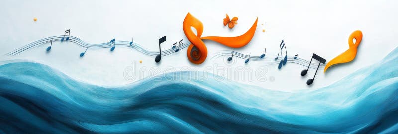 Musical Waves of Rhythm Abstract Artwork Symbolizing Music Flow ...