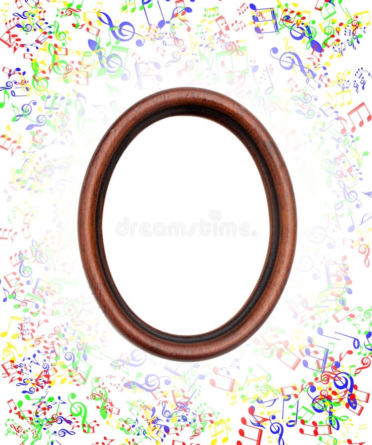 Musical Wood Frame Background Stock Illustration - Illustration of ...