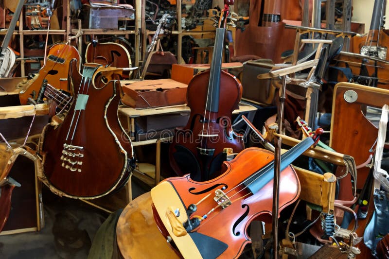 In the Musical Workshop stock illustration. Illustration of note ...