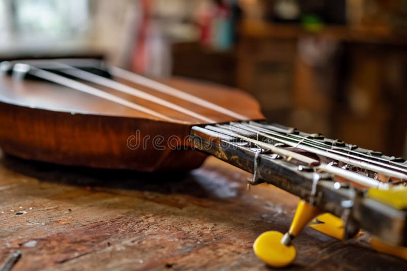 In the Musical Workshop stock illustration. Illustration of craft ...