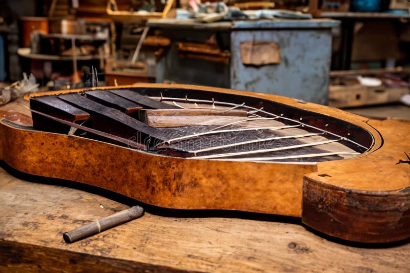 In the Musical Workshop stock illustration. Illustration of ...