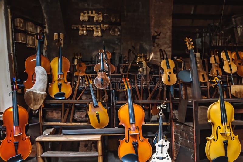 In the Musical Workshop stock illustration. Illustration of profession ...